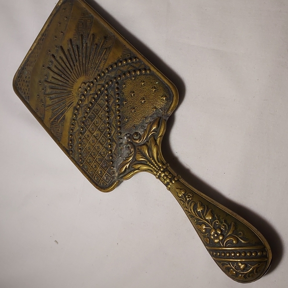 Vintage Brass Hand Held Mirror | Accessories | Antique Brass Hand Held ...